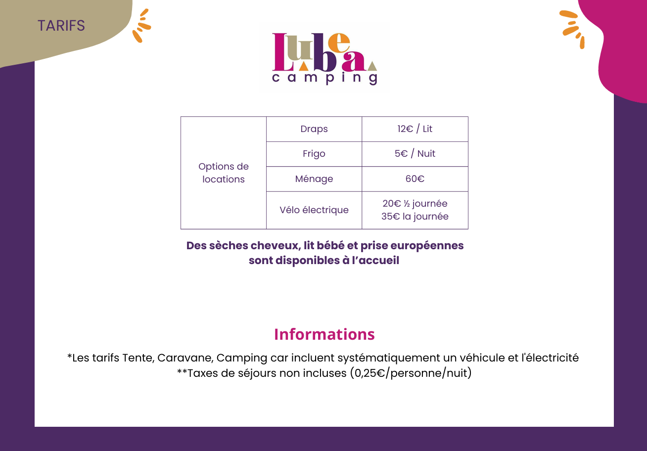 Nos tarifs chez Lubea